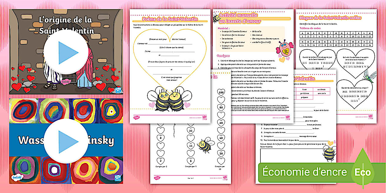 Pack d'activités pour la Saint-Valentin (teacher made)