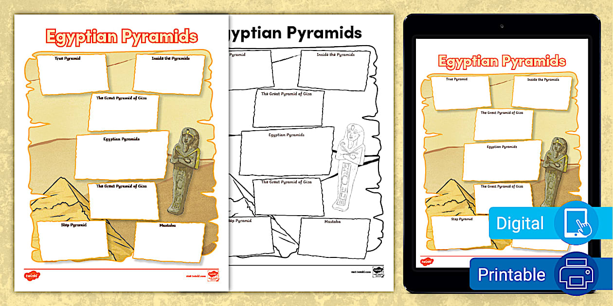 Ancient Pyramids Graphic Organizer (teacher made) - Twinkl