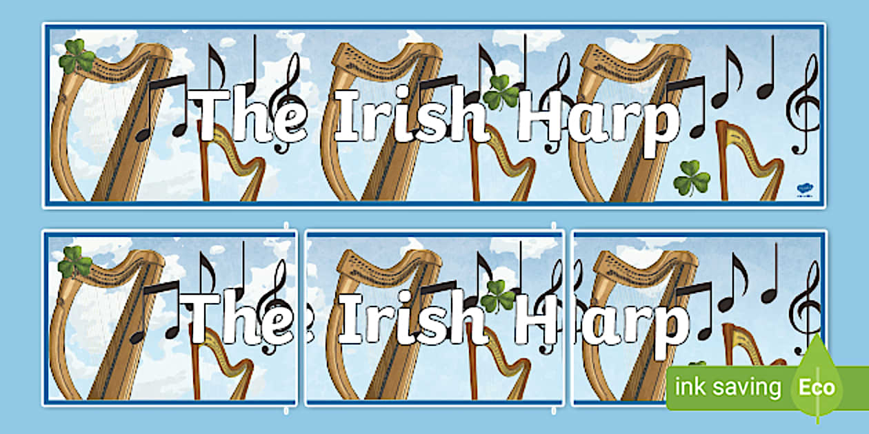 The Irish Harp Display Banner (Teacher-Made) - Twinkl