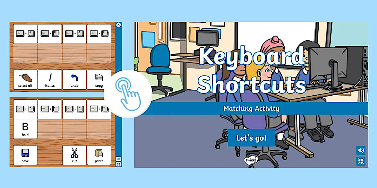 Keyboard shortcuts Interactive Matching Activity - Twinkl