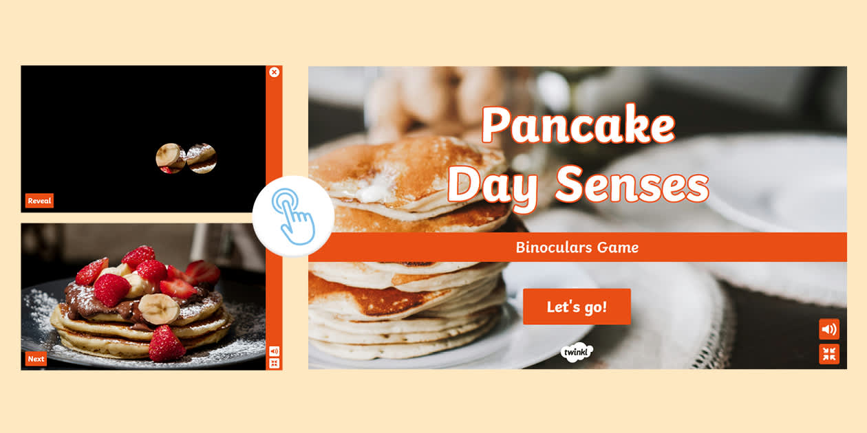 Pancake Senses Interactive Binoculars Game (teacher made)