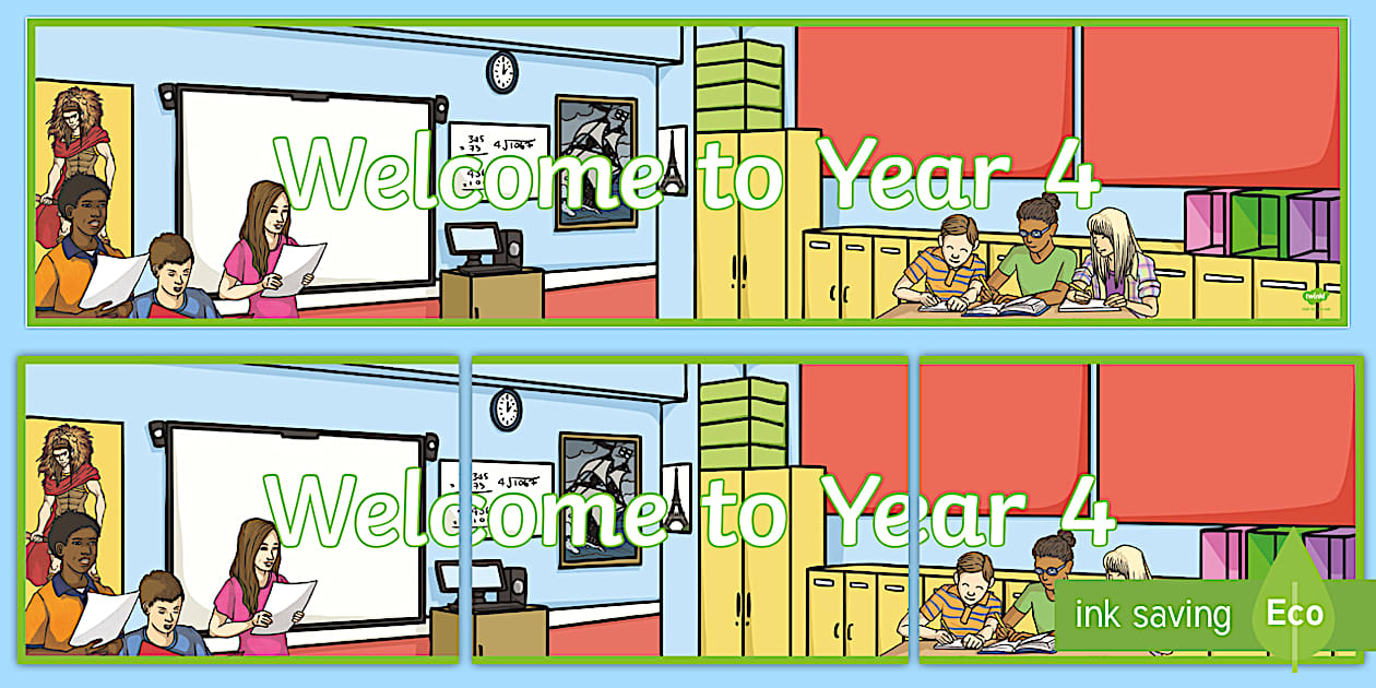 👉 Welcome to Year 4 Display Banner (teacher made)