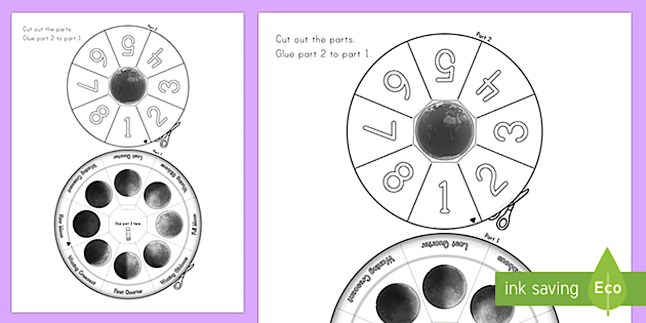 Moon Phases Printable Activity Sheet for Kids | Twinkl USA