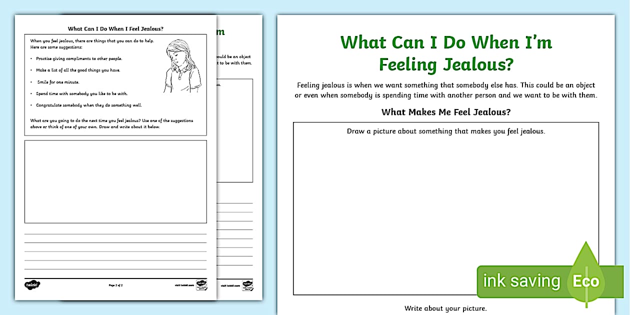 What Can I Do When I'm Feeling Jealous? KS2 Activity