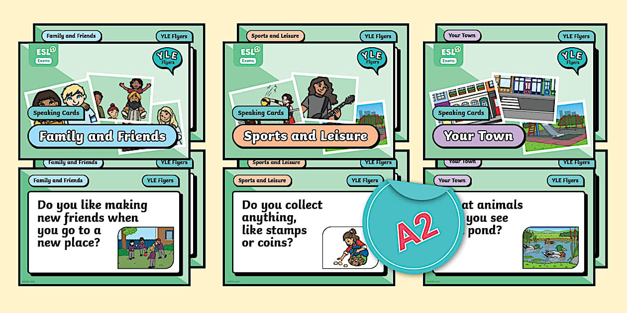 YLE Flyers Speaking Cards - Conversation Practice - Twinkl