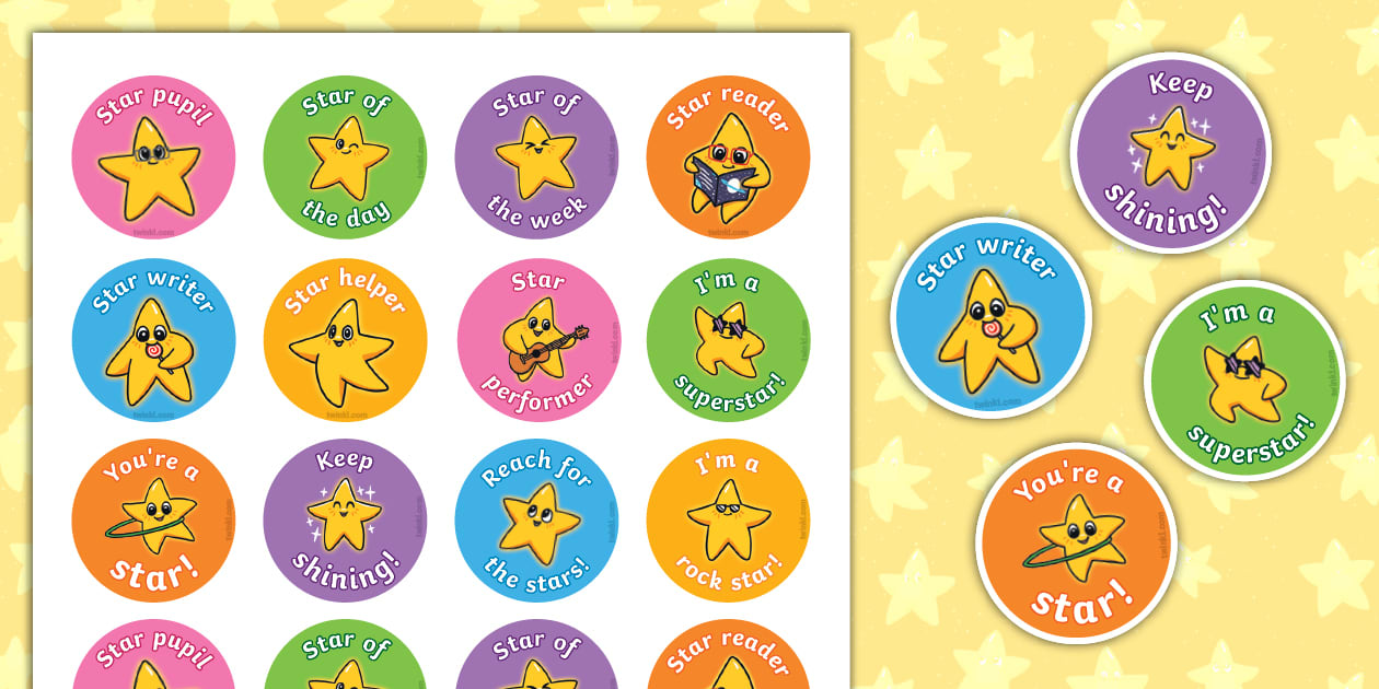 Star Reward Stickers (professor feito) - Twinkl