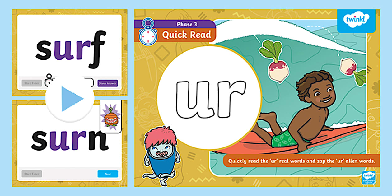 Phase 3 Quick Read ur PowerPoint (Teacher-Made) - Twinkl