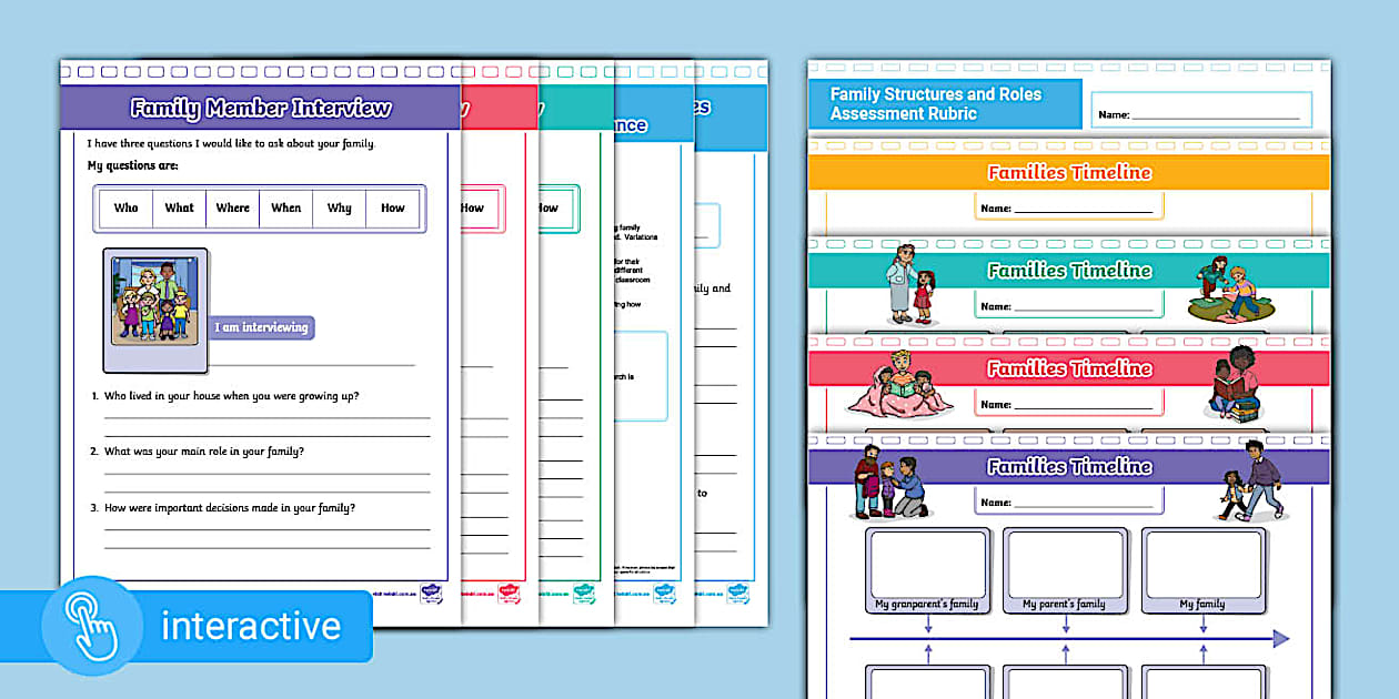 Family Structures and Roles Assessment Tasks - Twinkl