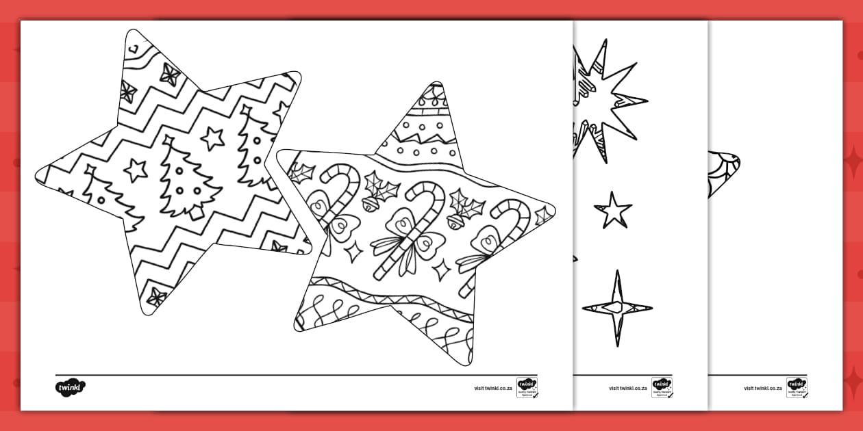 Christmas Star Mindfulness Colouring Sheet (teacher made)