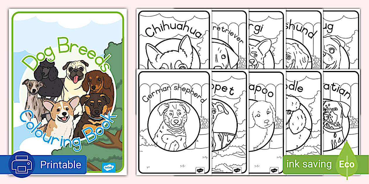 Dog Colouring Book - Dog Breeds - Twinkl South Africa