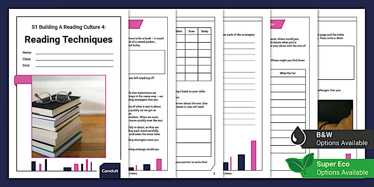 S1 Building A Reading Culture 4: Reading Techniques - Twinkl