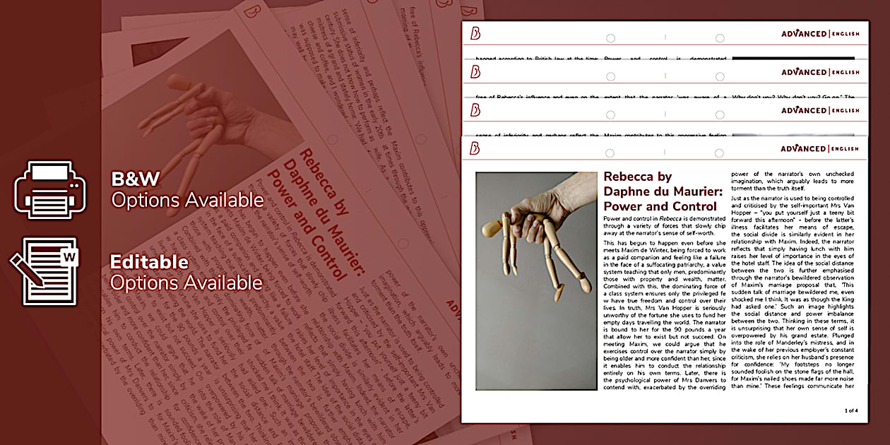 Rebecca: Power and Control Resource | Beyond A Level