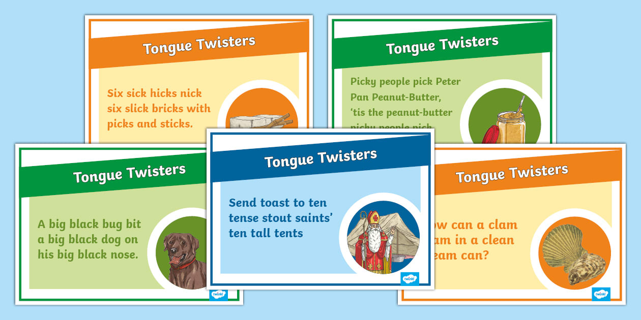 Tongue-Twister Sentences In English Posters - English