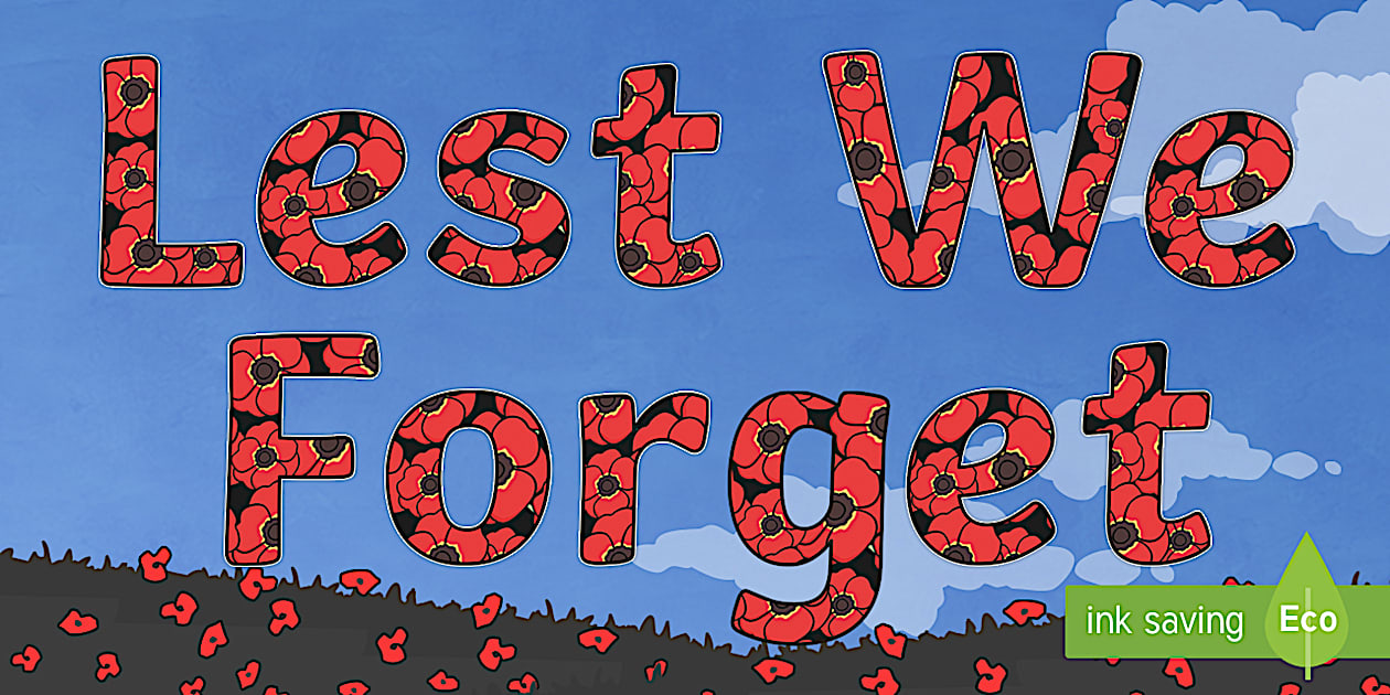 Editable Lest We Forget Display Lettering (teacher made)