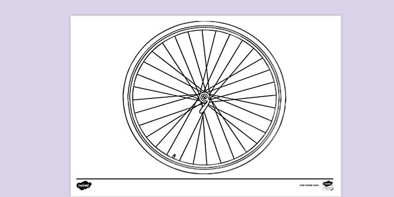 bicycle wheel Colouring | Colouring Sheets (teacher made)