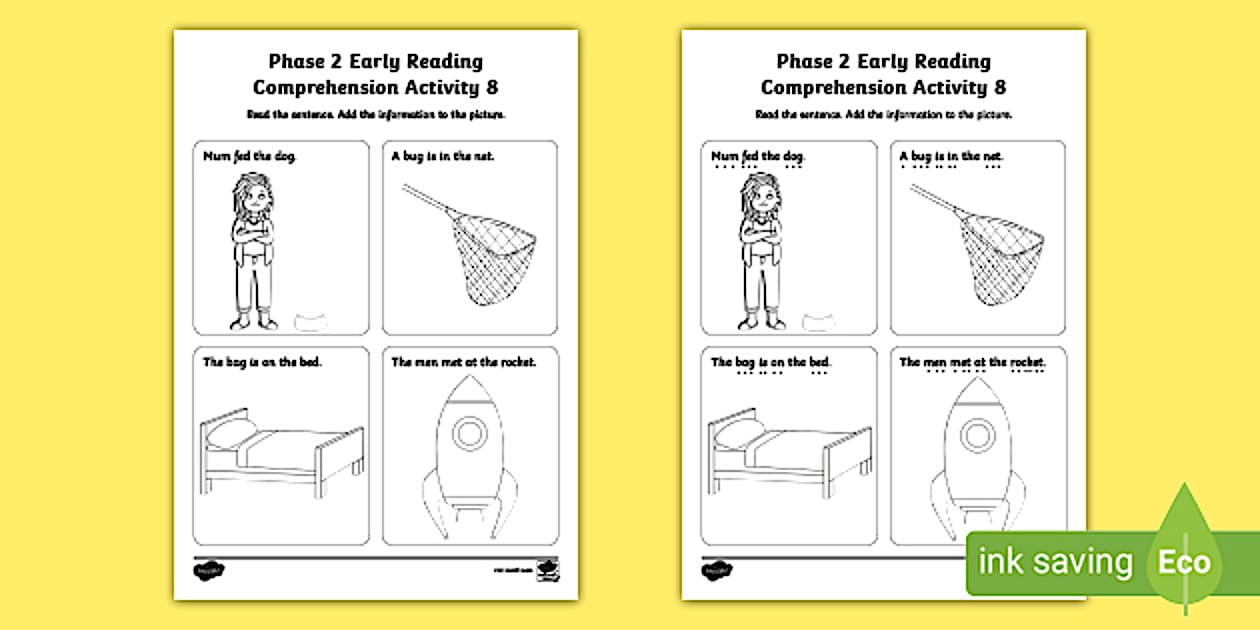 Phase 2 EYFS Reading Comprehension Activity 8 (teacher made)