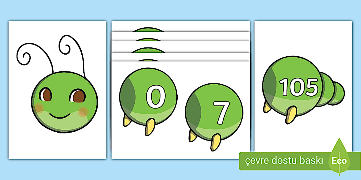 Counting in 7s Number Caterpillar Display Activity - Twinkl