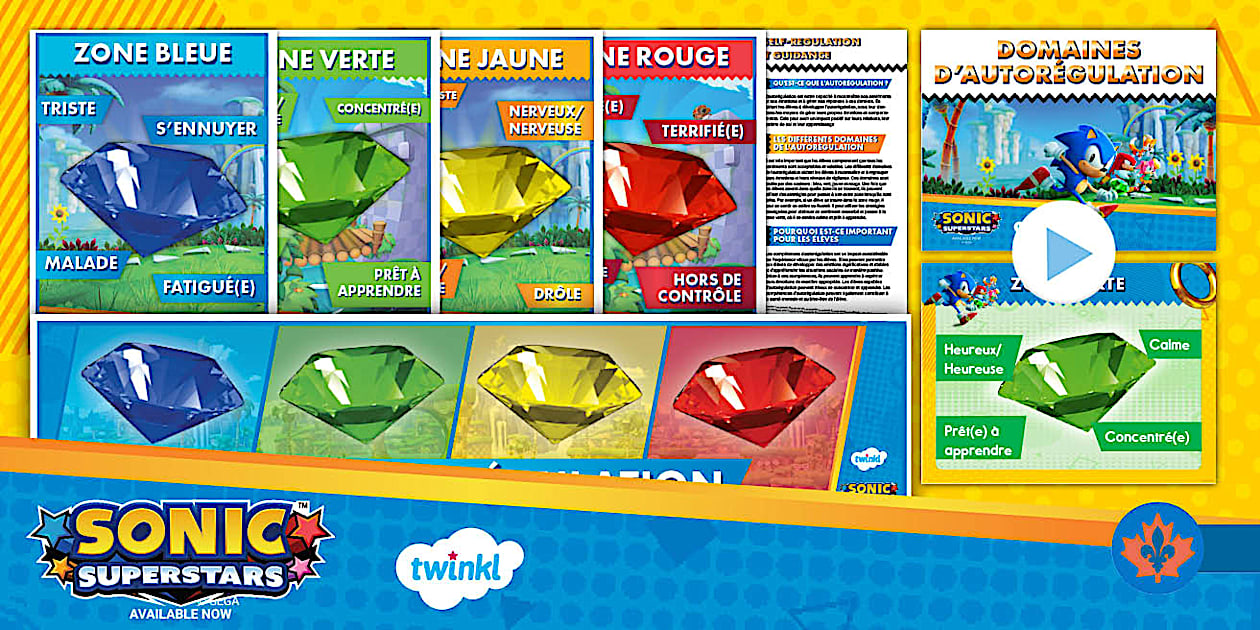 Sonic: Areas of Self-Regulation Pack French (Teacher-Made)