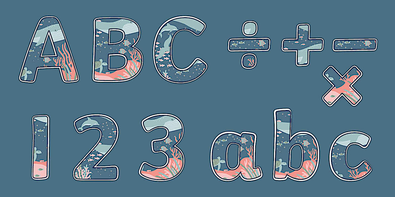 Under the Sea Themed Display Lettering (teacher made)