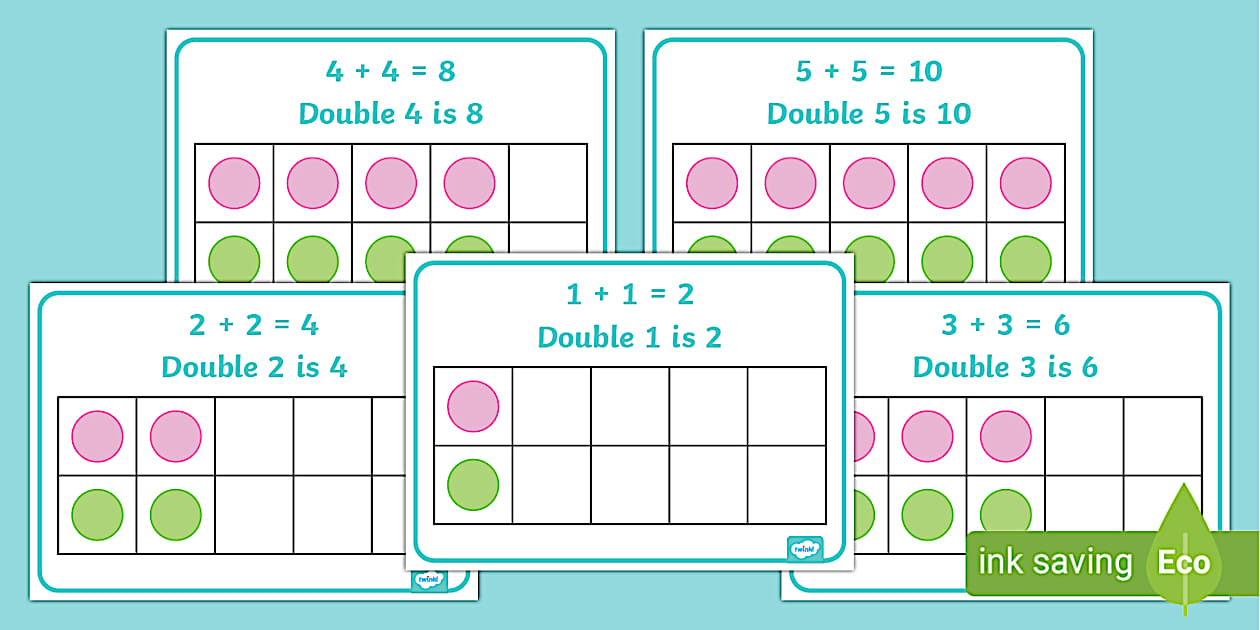 👉 Ten-Frame Doubles to 10 Posters (teacher made) - Twinkl