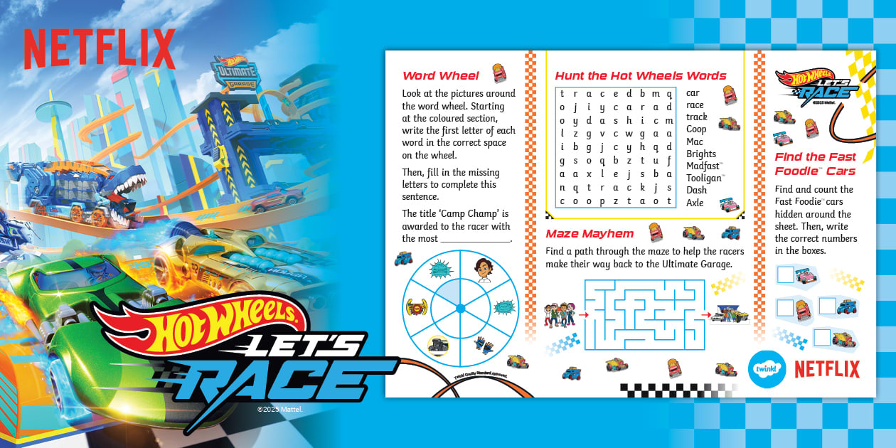 Hot Wheels: Activity Place Mat