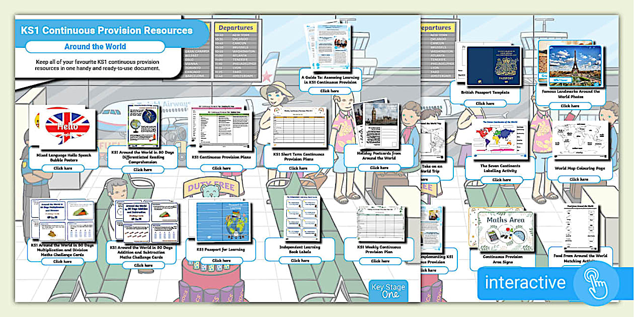 KS1 Continuous Provision Resources: Around the World