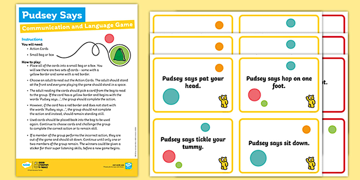 FREE! - BBC Children in Need EYFS Communication and Language Game