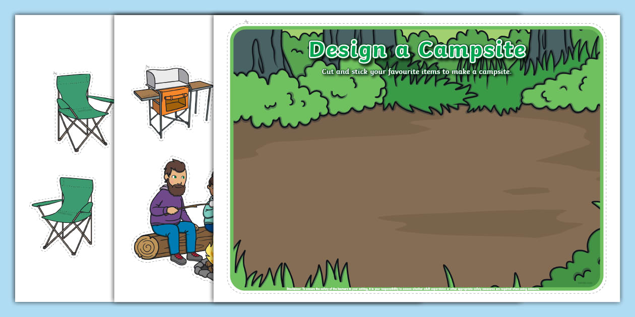 Grade 2 Creative Arts 2D Design a Campsite Cutting Skills (CAPS)