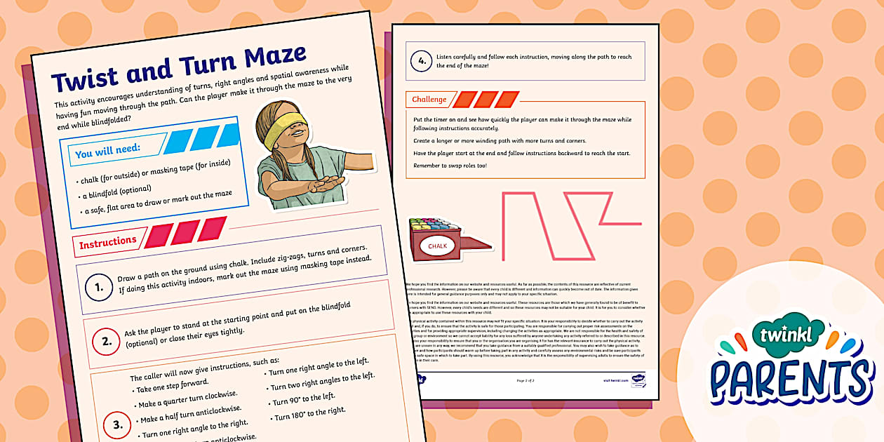 SEND Maths Support: Twist and Turn Maze (Year 3)