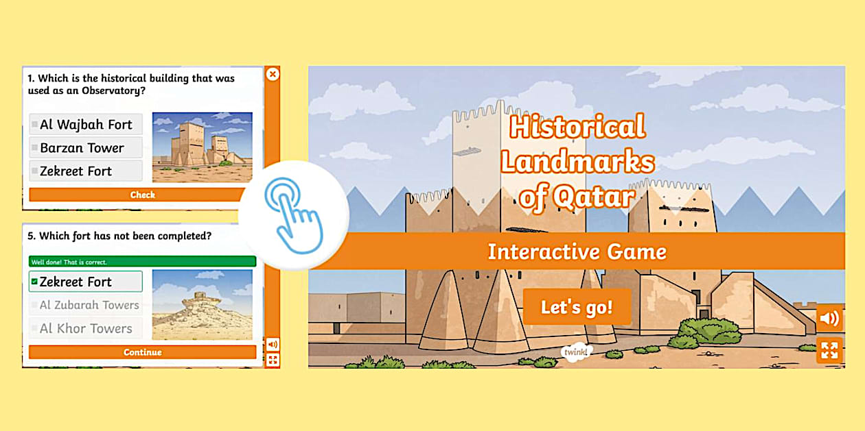 Historical Landmarks of Qatar Interactive Game - Twinkl