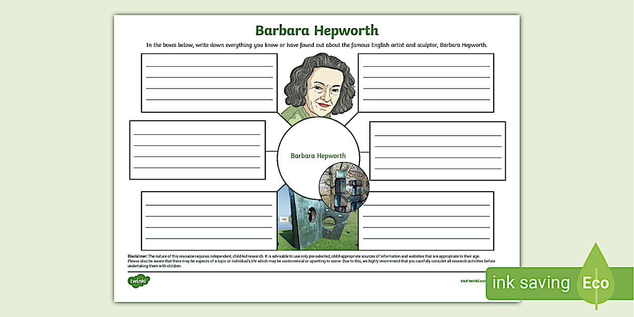 Barbara Hepworth Mind Map,Barbara Hepworth (teacher made)