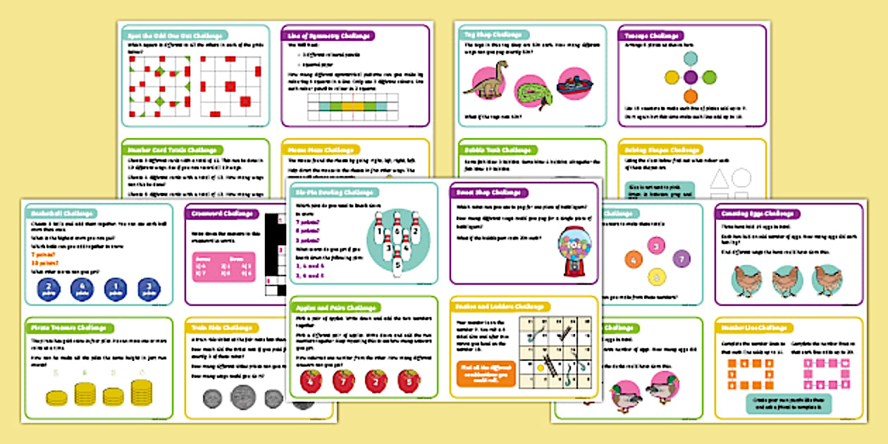 Year 2 Mixed Maths Challenge Cards | Twink Resource - Twinkl