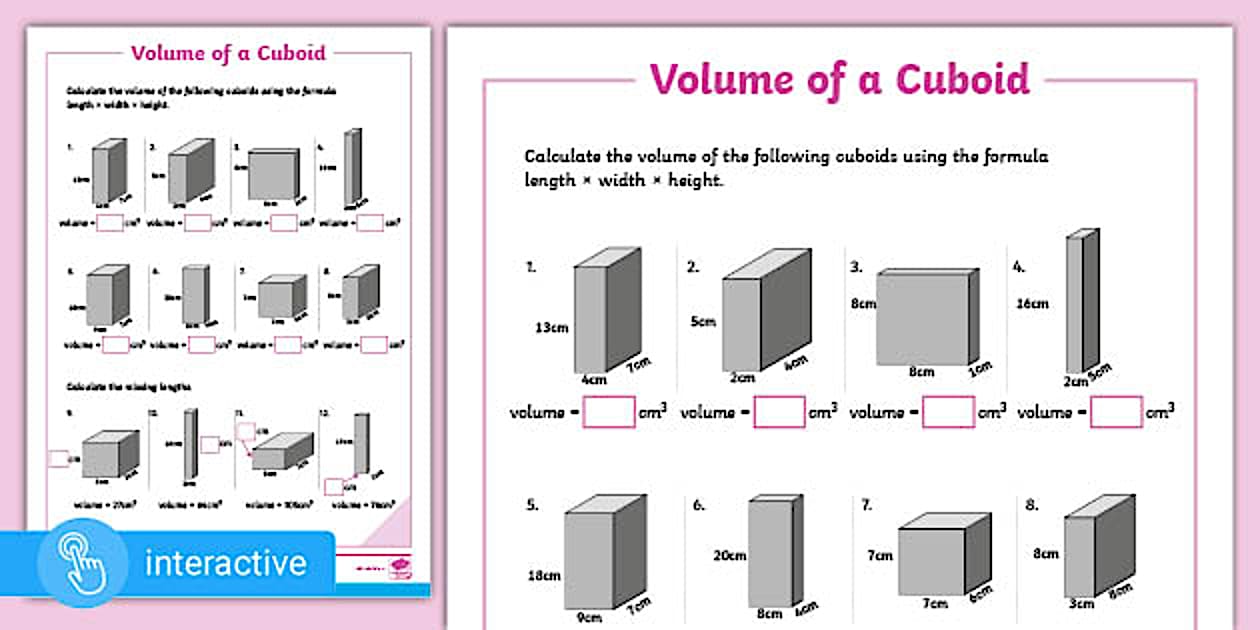 👉 White Rose Maths Supporting Year 6: Volume of a Cuboid