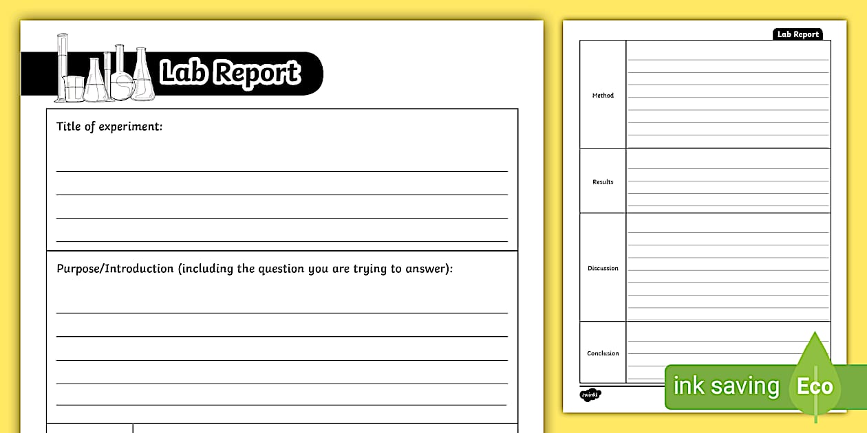 Science Lab Report Template Year 3-6 - Twinkl