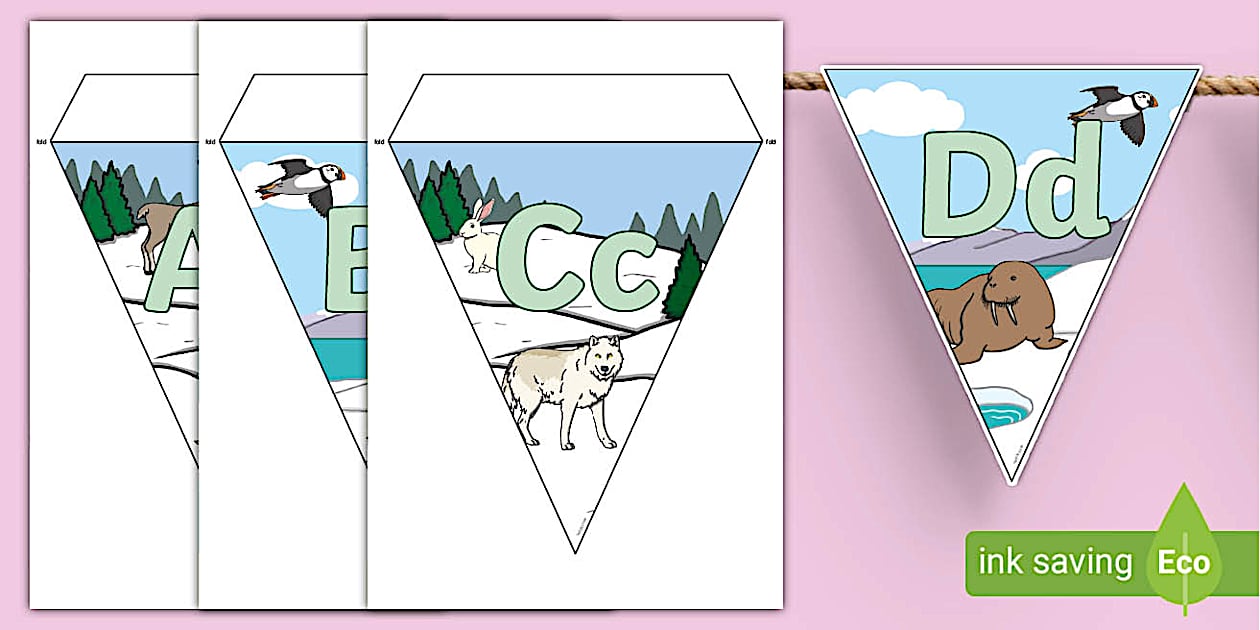 Arctic Themed Alphabet Display Bunting (Teacher-Made)