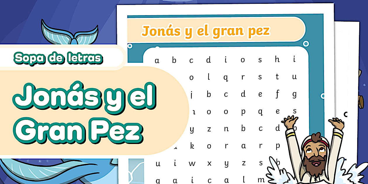 Pupiletras de Jonás y el gran pez | Twinkl