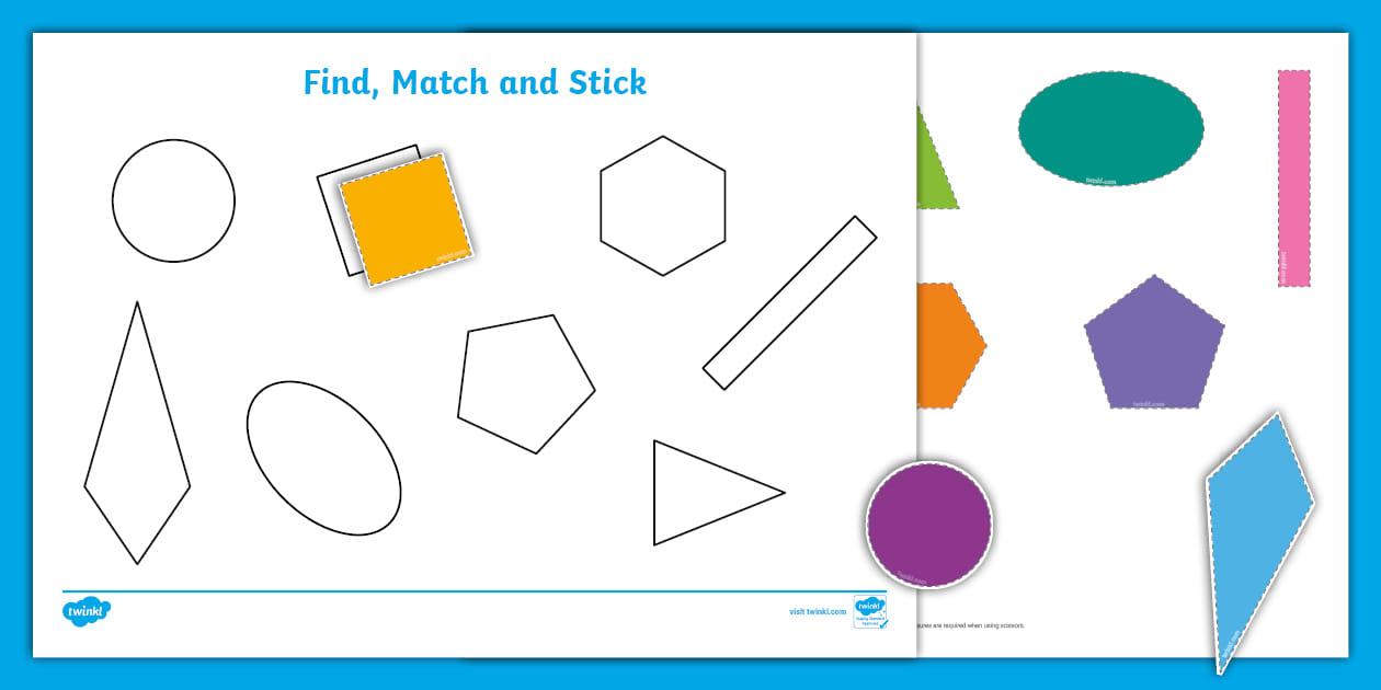 Find My Match Shape Activity | Twinkl (l'enseignant a fait)