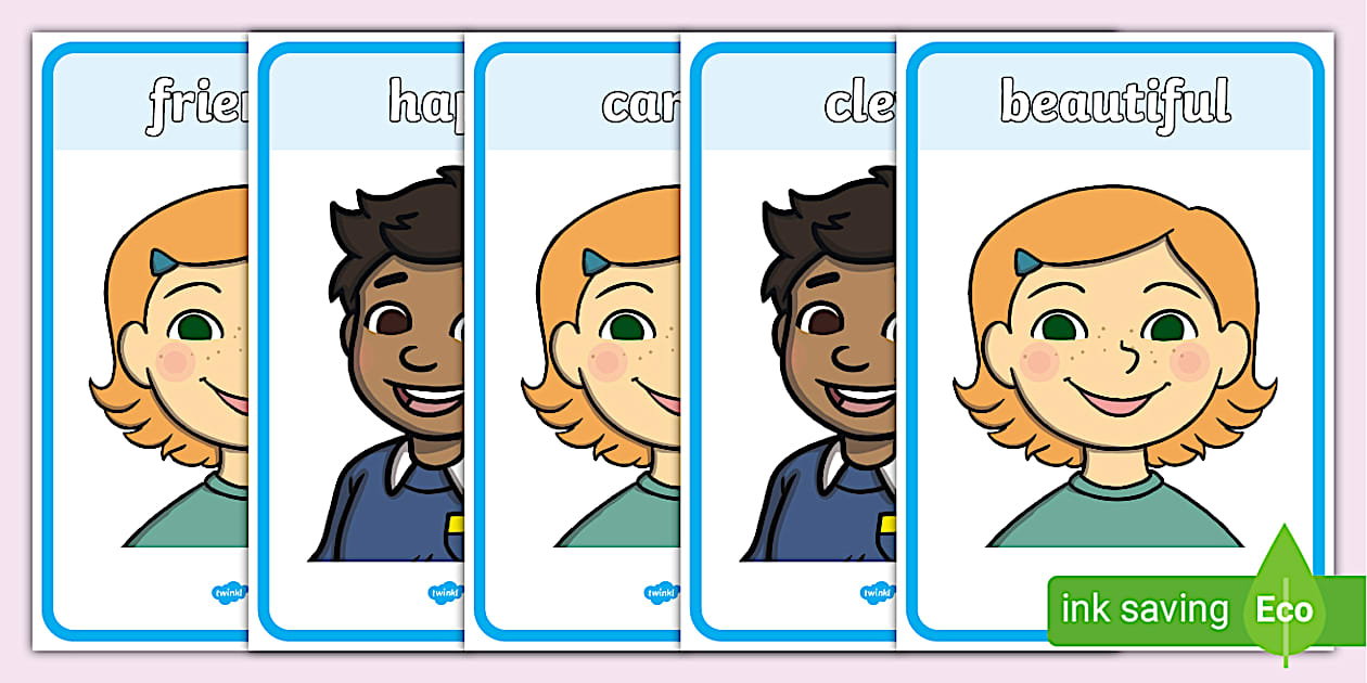 Nice Character Word Posters and Writing Aids (teacher made)