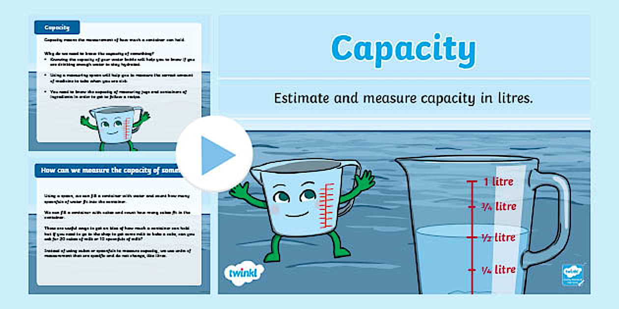 Capacity, Estimating and Measuring in Litres - Twinkl