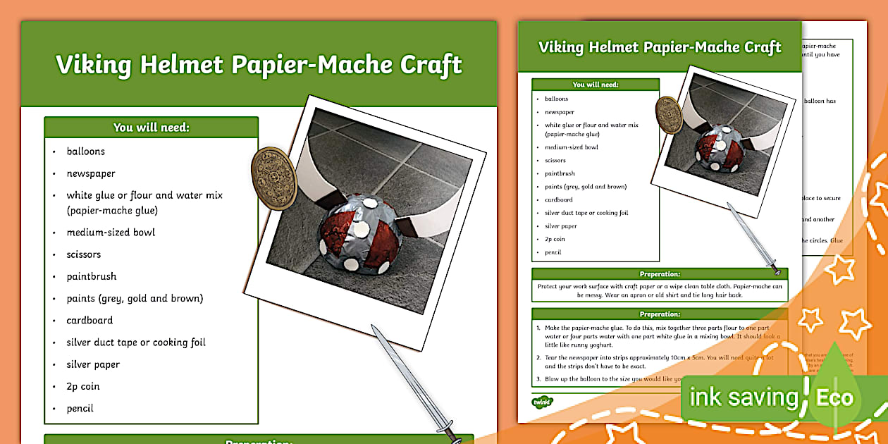Viking Helmet Craft Instructions