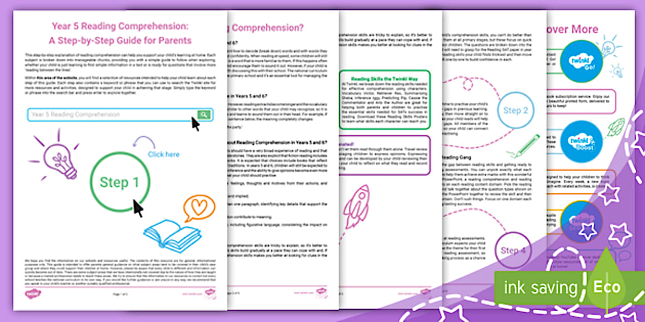 Reading Comprehension Strategies for Parents | Printable