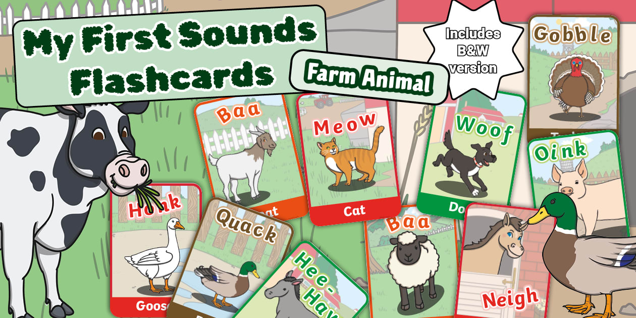 My First Sounds Flashcards - Farm Animals