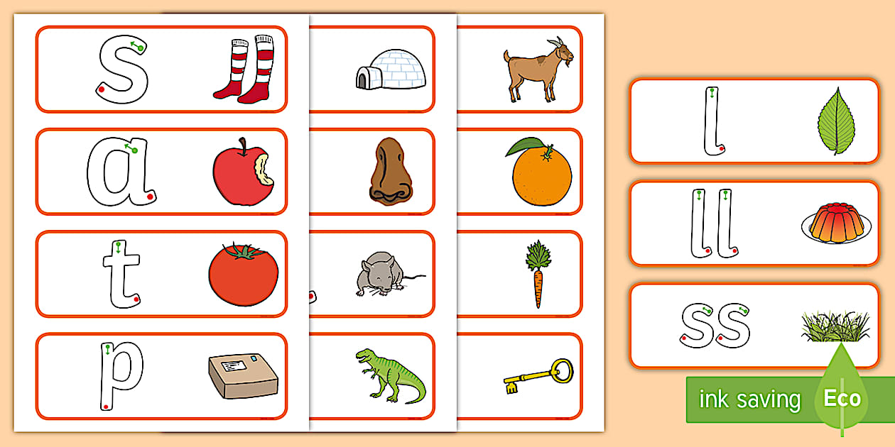 SA Phase 2 Sounds and Image Letter Formation Cards - Twinkl