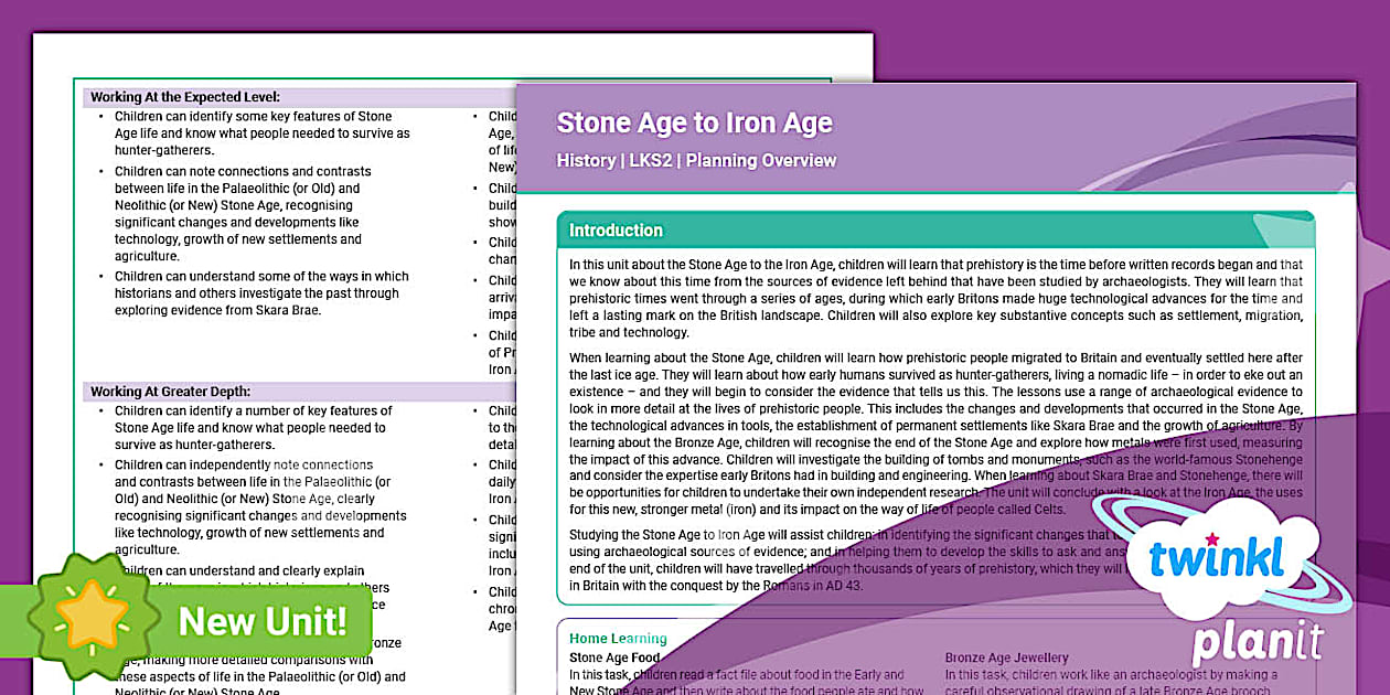 History: Stone Age to Iron Age LKS2 Planning Overview