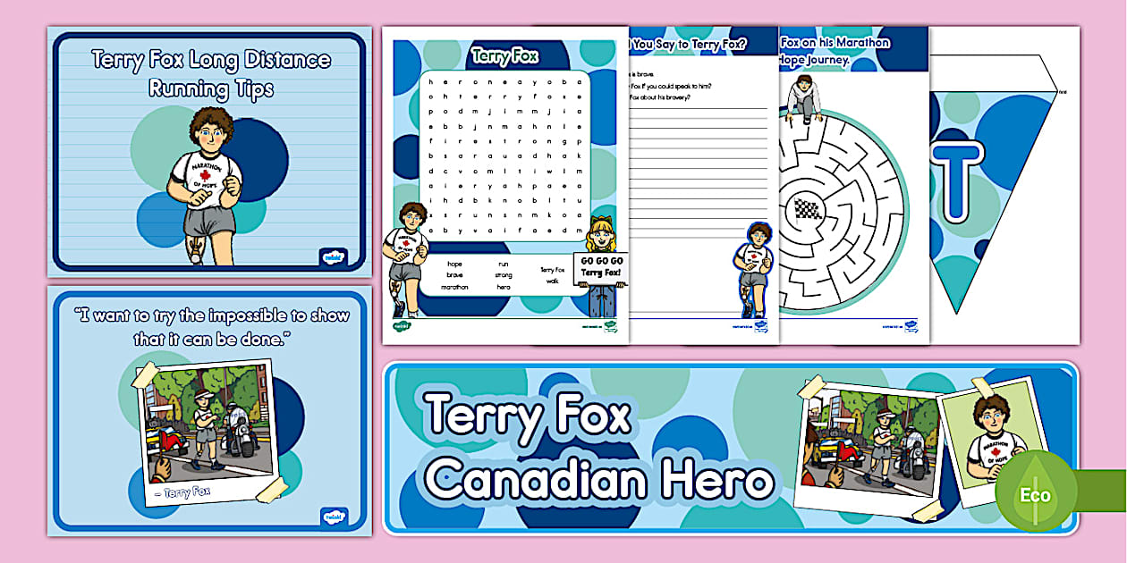 Terry Fox Primary Activity Pack - Pre K- Grade 3