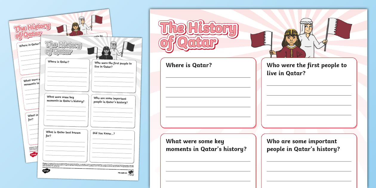 The History of Qatar Fact File Template - Twinkl