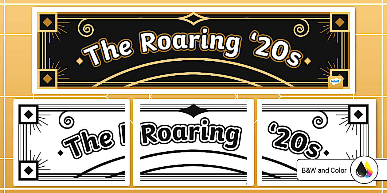 Roaring '20s Banner (teacher made) - Twinkl