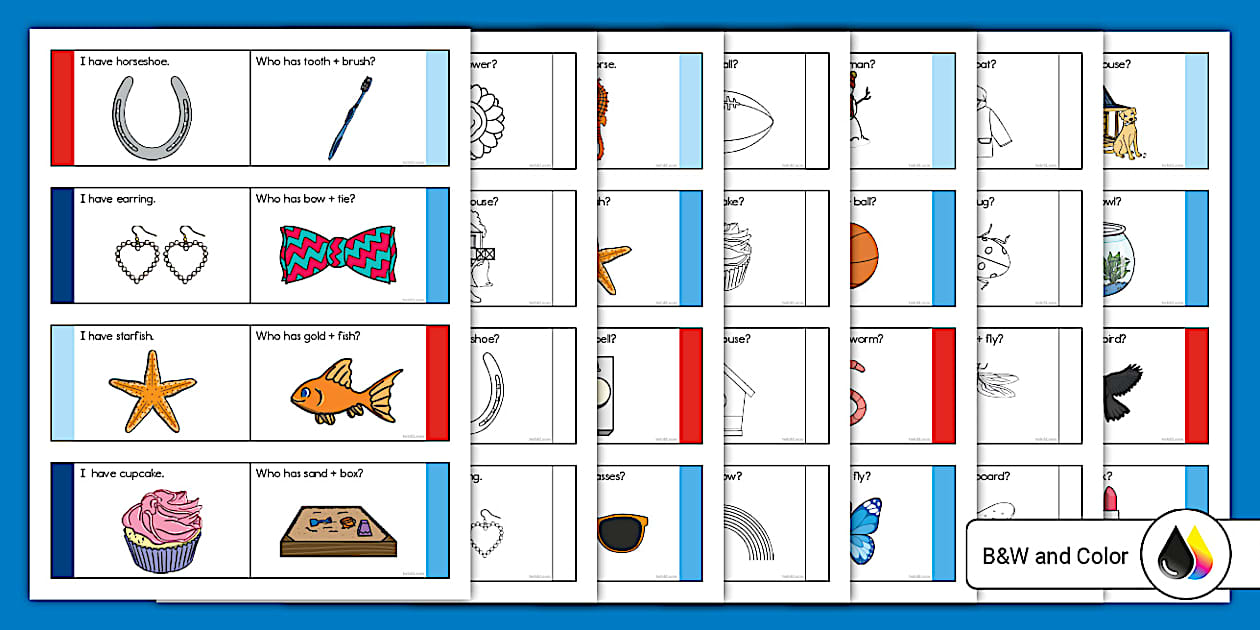 Compound Words I Have, Who Has Game for K-2nd Grade - Twinkl