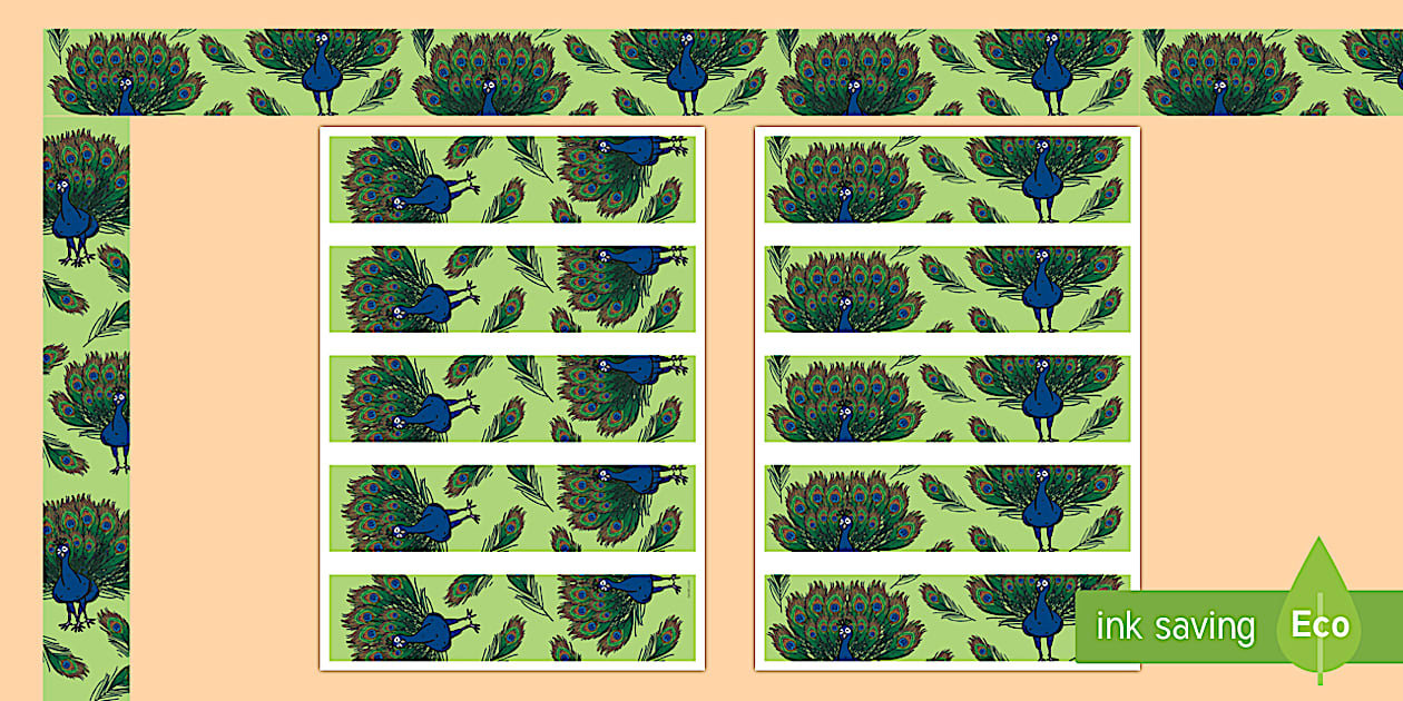 Proud Peacock Bulletin Board Borders (teacher made) - Twinkl