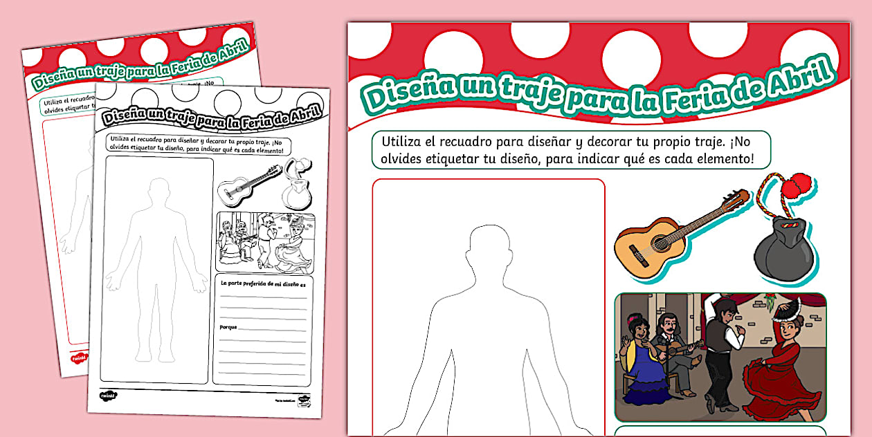Ficha de actividad: Diseña un traje para la feria de Abril